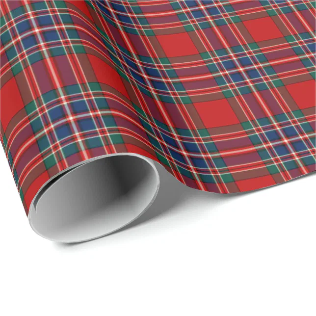 MacFarlane Red Tartan Wrapping Paper | Zazzle
