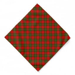 MacGregor tartan red green plaid Bandana | Zazzle