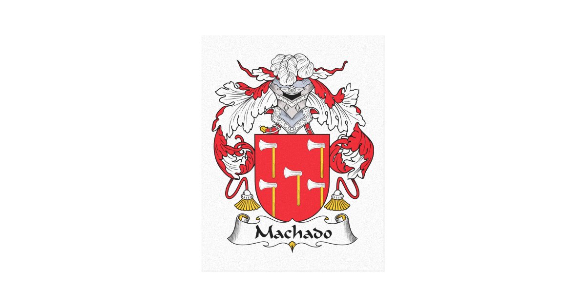 Machado Family Crest Canvas Print | Zazzle