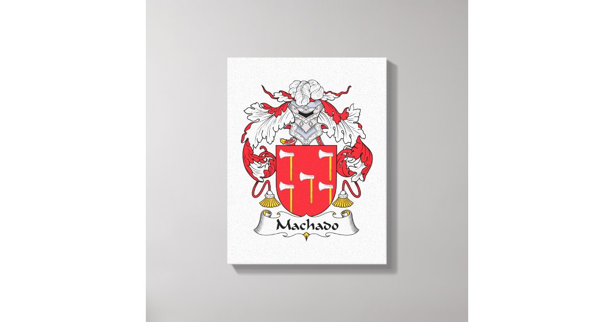 Machado Family Crest Canvas Print | Zazzle