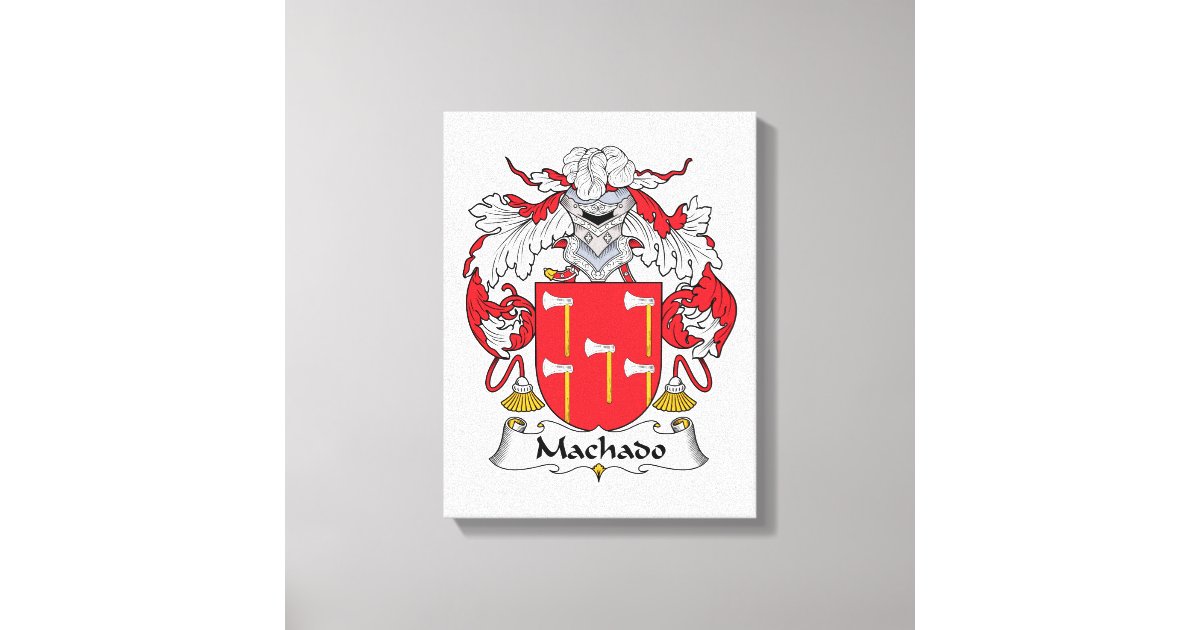 Machado Family Crest Canvas Print | Zazzle