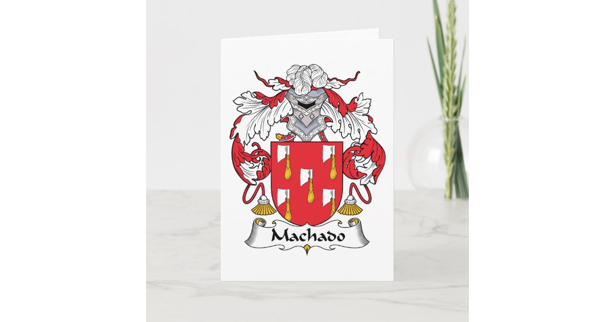 Machado Family Crest Card | Zazzle