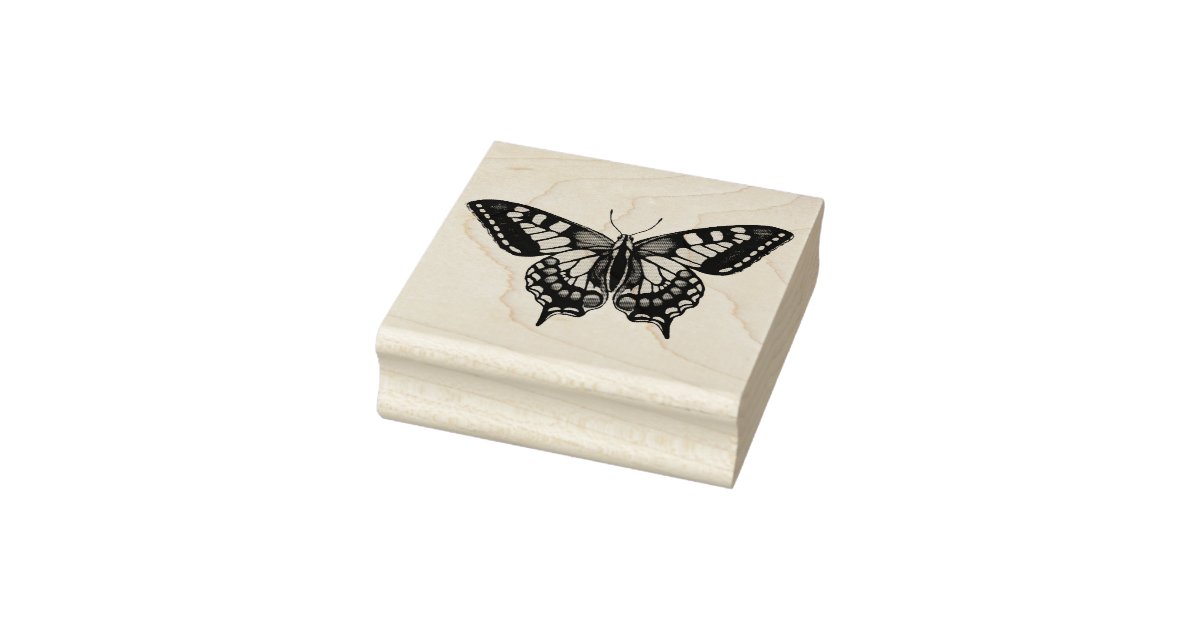 Machaon Swallowtail Butterfly Rubber Stamp | Zazzle