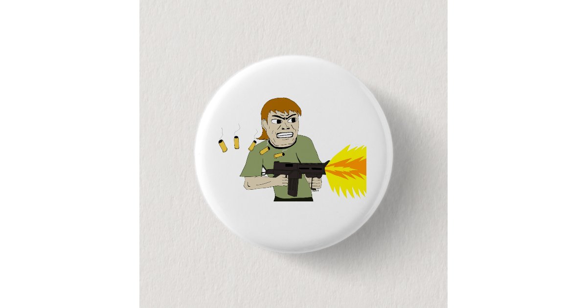machine gunner button | Zazzle