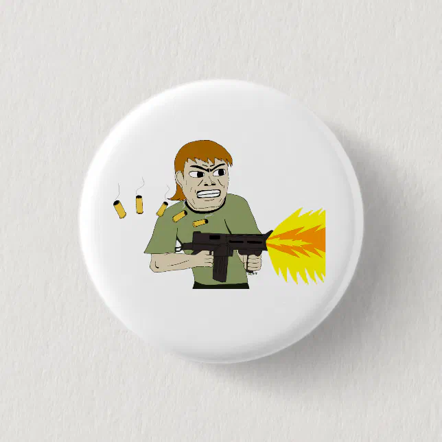 machine gunner button | Zazzle