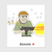 machine gunner sticker | Zazzle