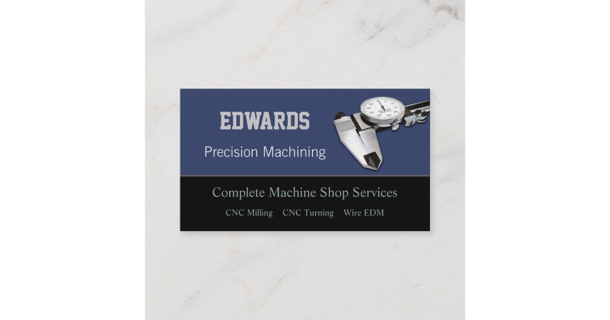 Machine Shop Business Card | Zazzle
