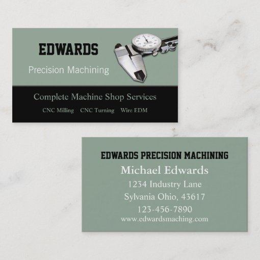 Machine Shop Business Card | Zazzle