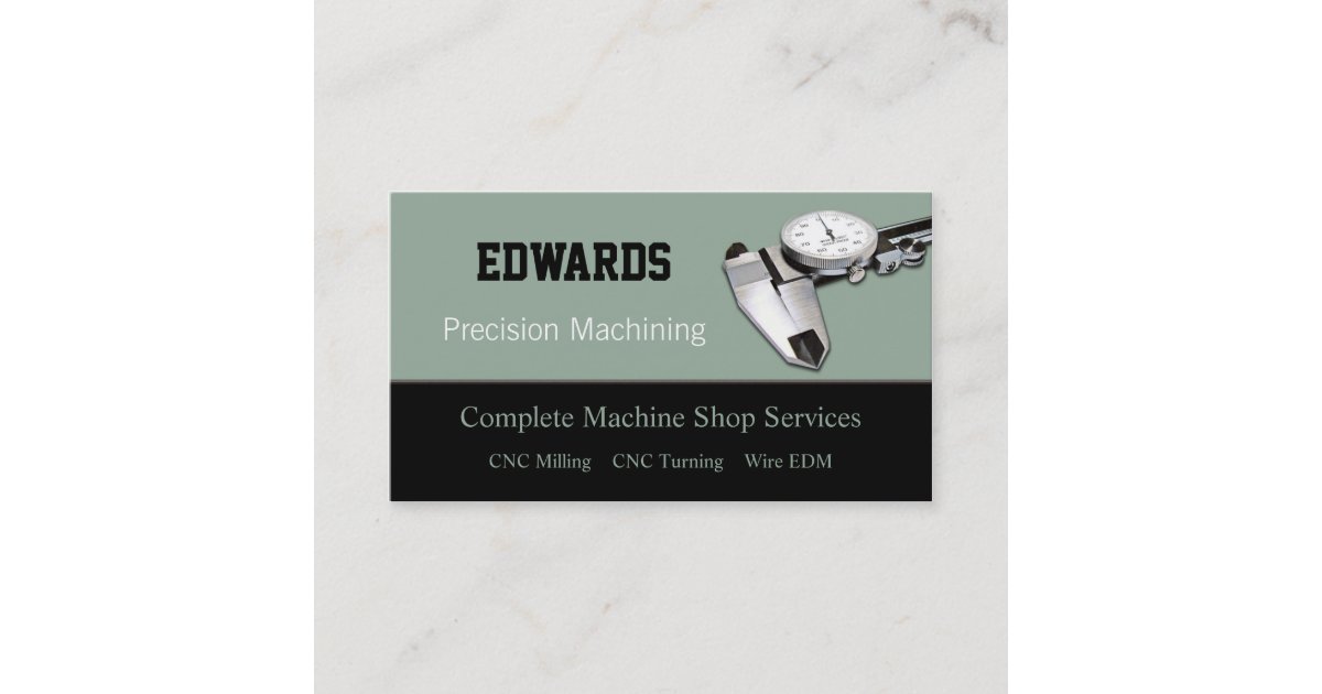 Machine Shop Business Card | Zazzle