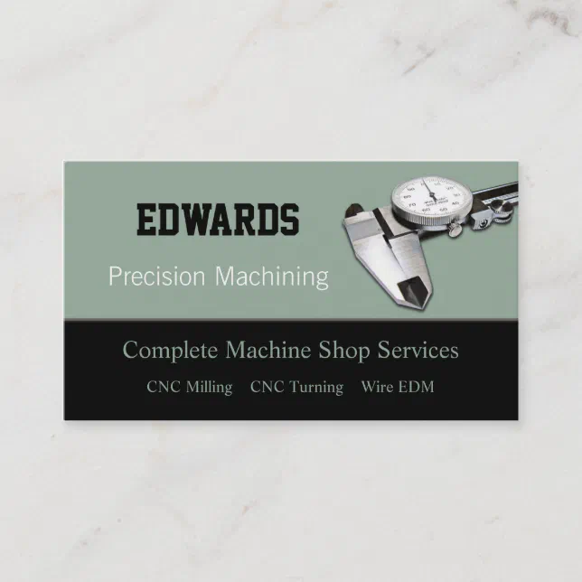 Machine Shop Business Card | Zazzle