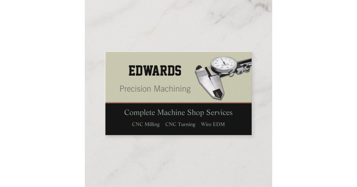 Machine Shop Business Card | Zazzle