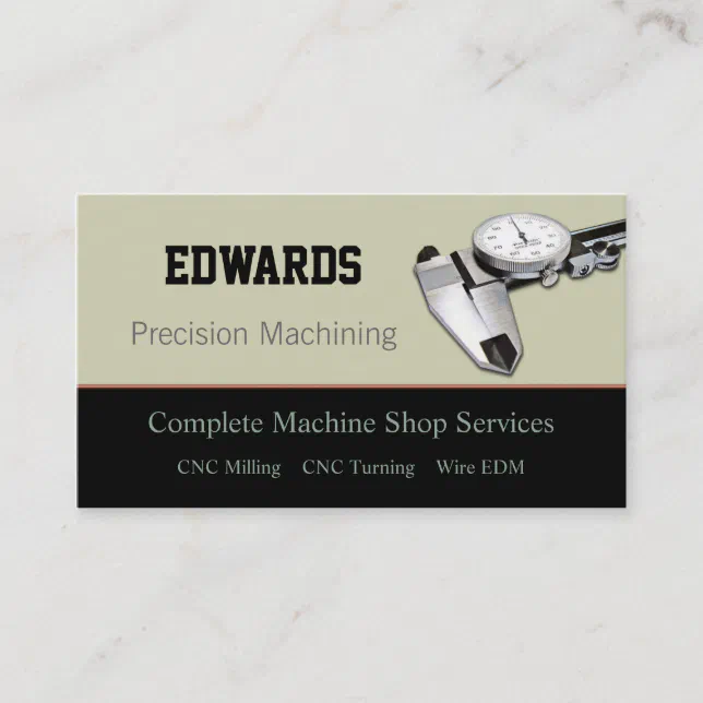 Machine Shop Business Card | Zazzle