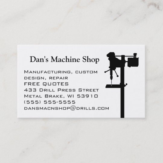 Machine shop business card | Zazzle.com