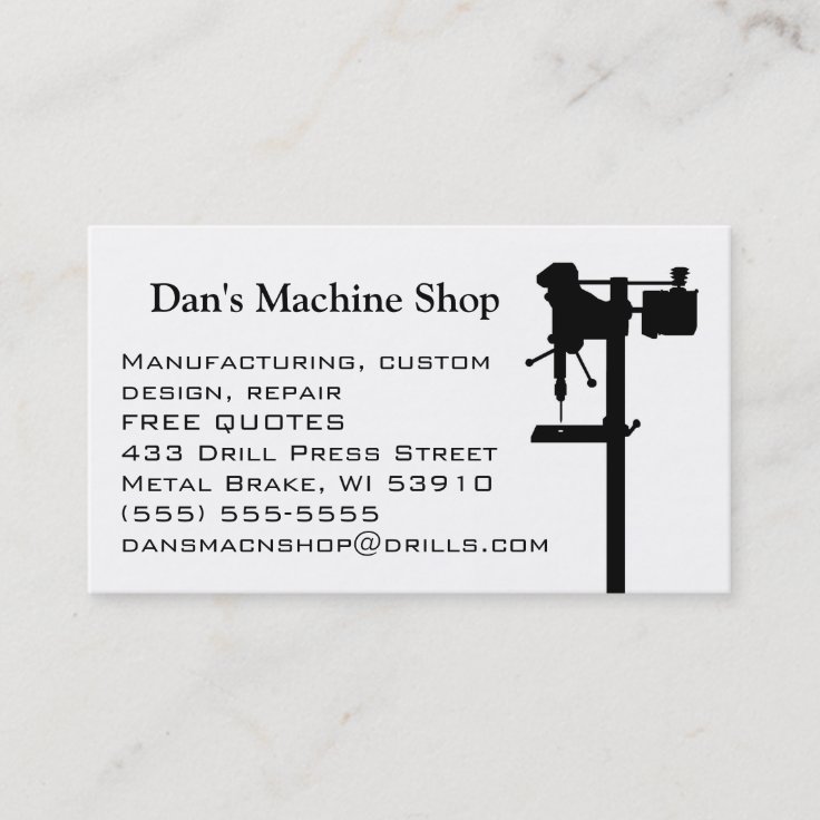 Machine shop business card | Zazzle
