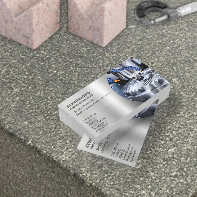 Machining and Metal Fab Business Card | Zazzle