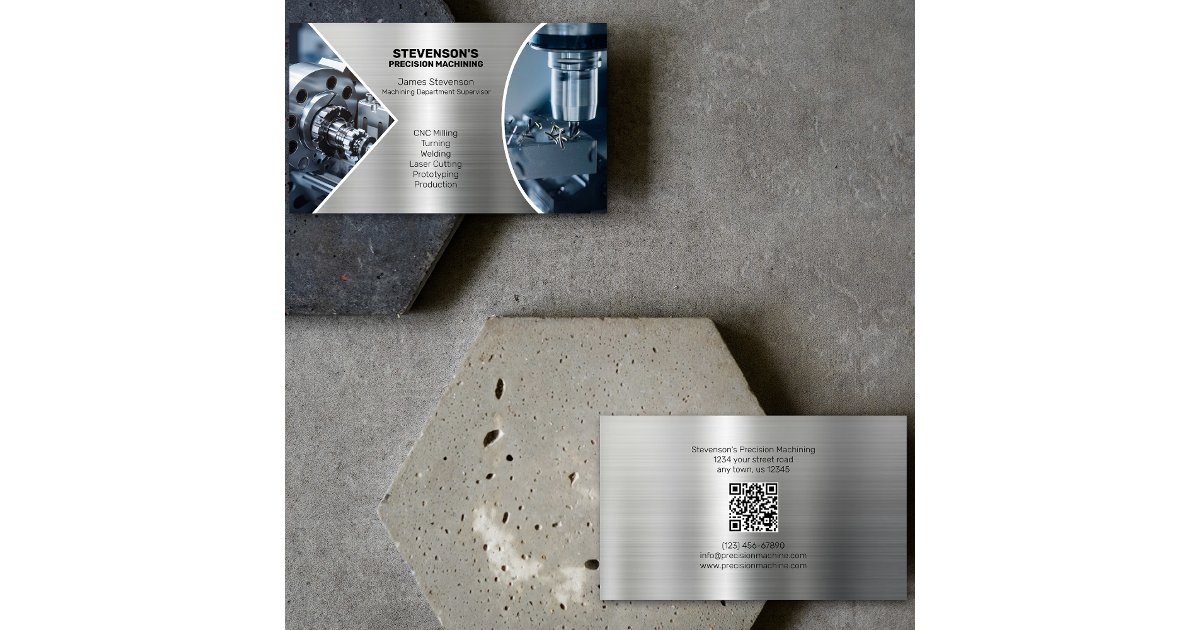 Machining and Metal Fab Business Card | Zazzle