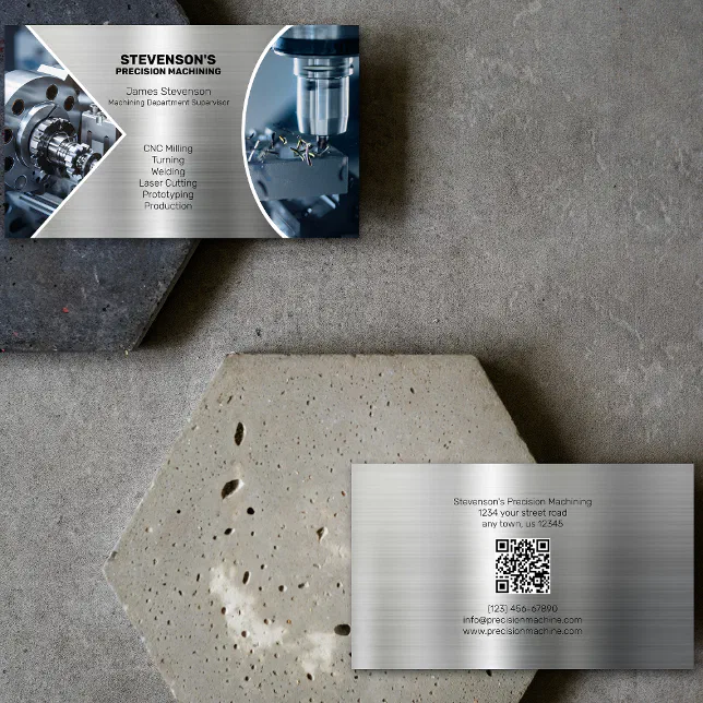 Machining and Metal Fab Business Card | Zazzle