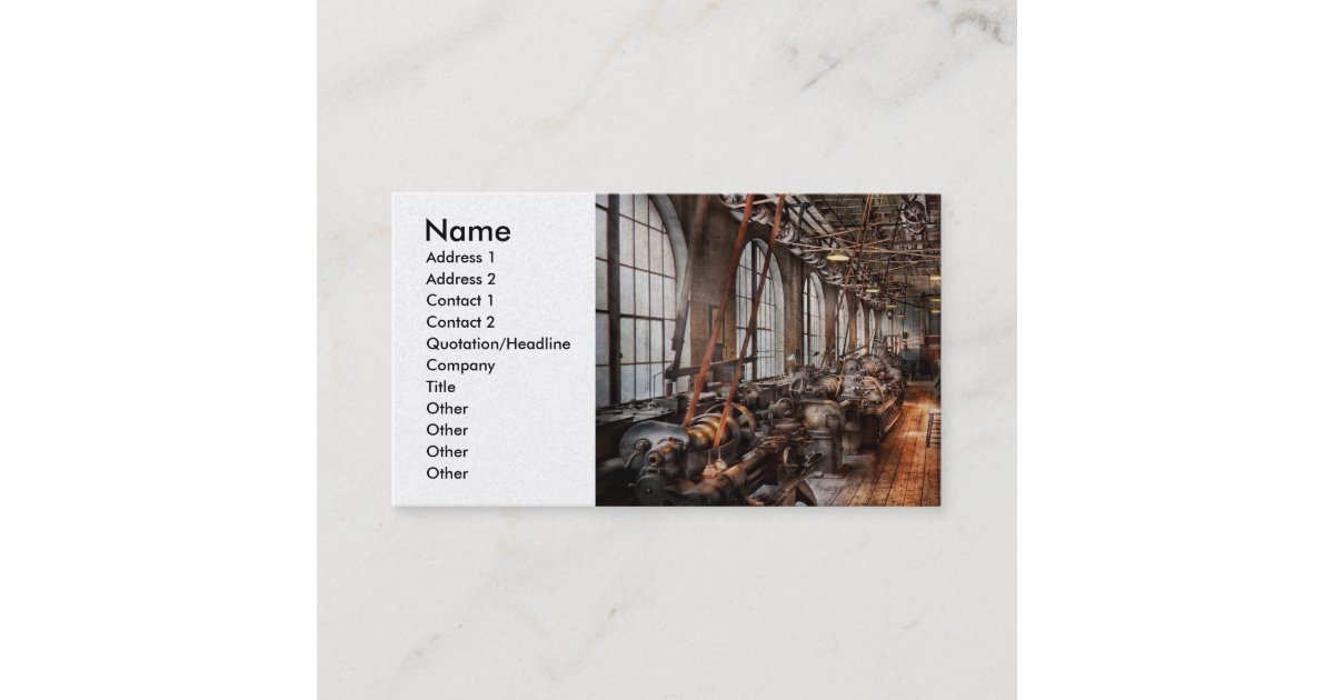 Machinist - A fully functioning machine shop Business Card | Zazzle