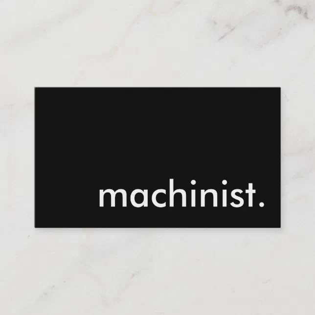 machinist. business card | Zazzle