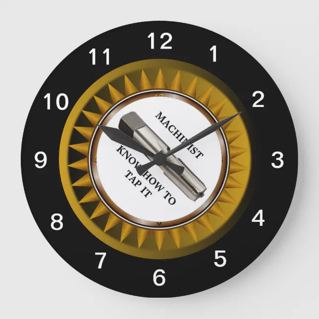 Machinist know how to tap it Wall Clock | Zazzle