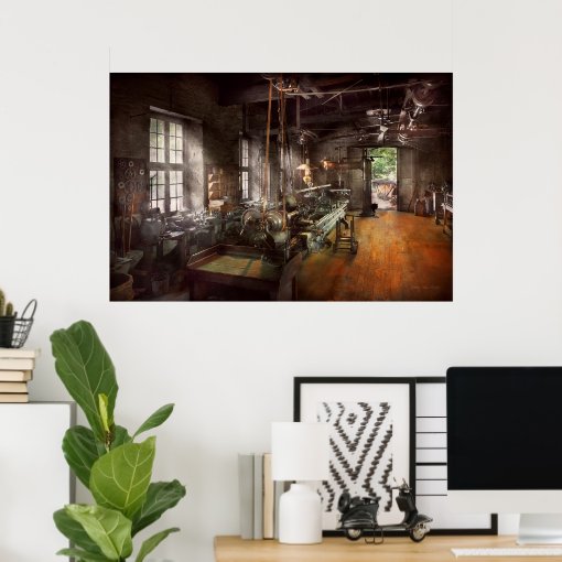 Machinist - Lathe - A long lathe Poster | Zazzle