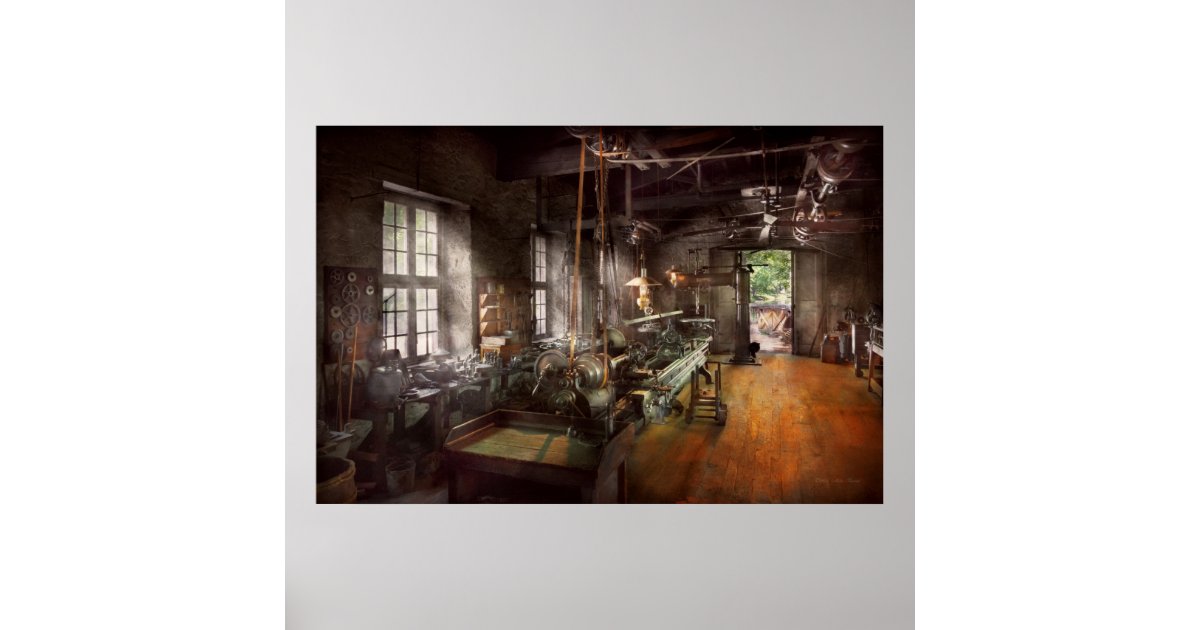 Machinist - Lathe - A long lathe Poster | Zazzle