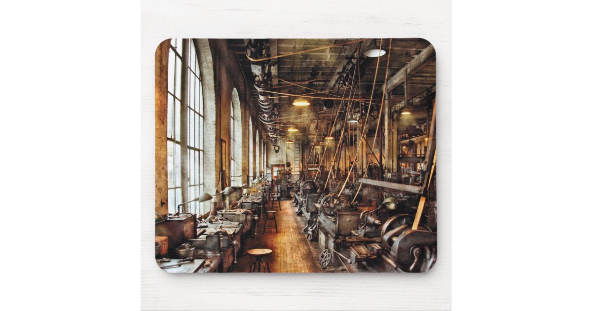 Machinist - Machine Shop Circa 1900's Mouse Pad | Zazzle