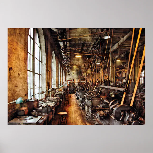 Machinist - Machine Shop Circa 1900's Poster | Zazzle
