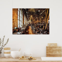 Machinist - Machine Shop Circa 1900's Poster | Zazzle