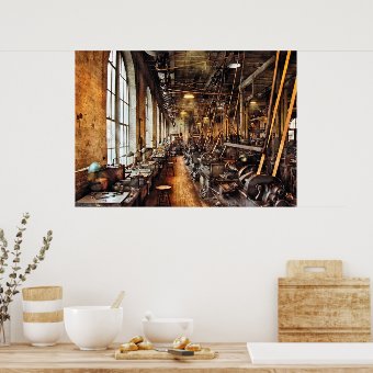 Machinist - Machine Shop Circa 1900's Poster | Zazzle
