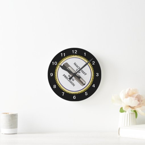 MACHINIST TAP WITH PRECISION ROUND CLOCK | Zazzle