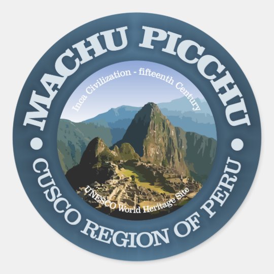 Machu Picchu Classic Round Sticker | Zazzle.com