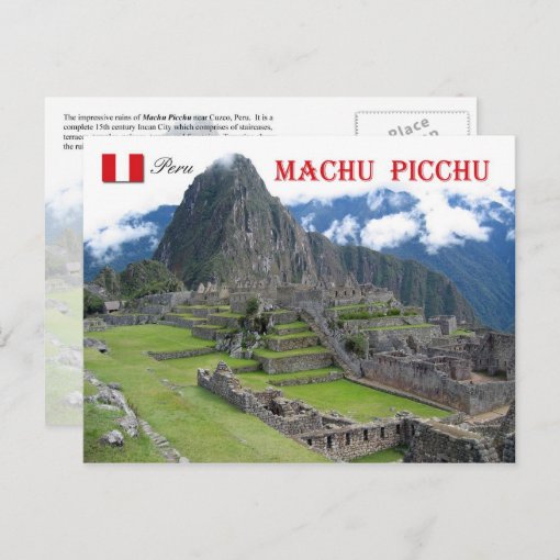 Machu Picchu, Peru Postcard | Zazzle