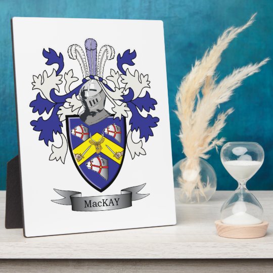 MacKay Family Crest Coat of Arms Plaque | Zazzle.com