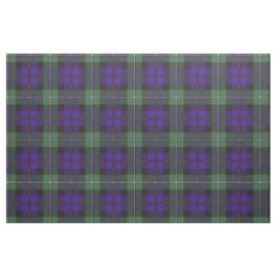 MacKenzie Tartan Print Fabric | Zazzle