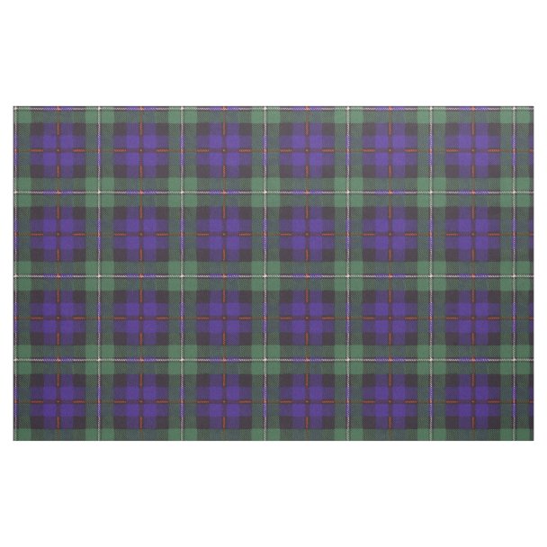 MacKenzie Tartan Print Fabric | Zazzle