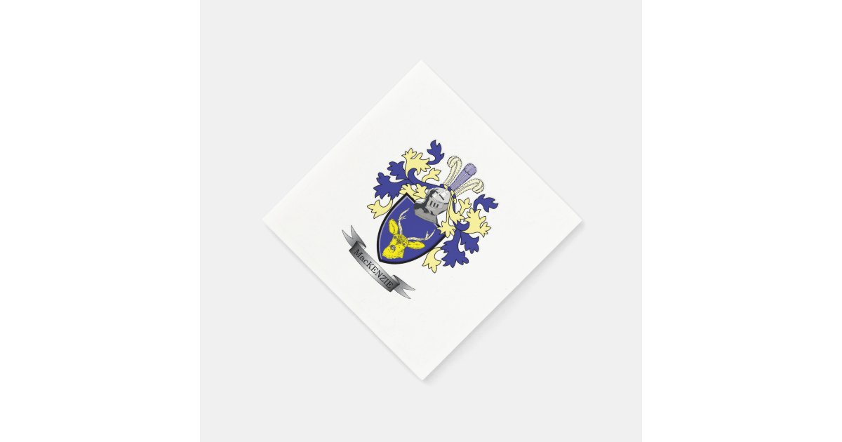 MacKenzie Family Crest Coat of Arms Paper Napkins | Zazzle