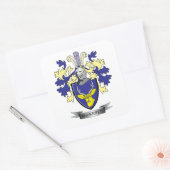 MacKenzie Family Crest Coat of Arms Square Sticker | Zazzle
