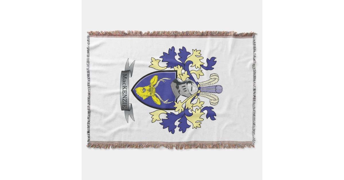 MacKenzie Family Crest Coat of Arms Throw Blanket | Zazzle.com