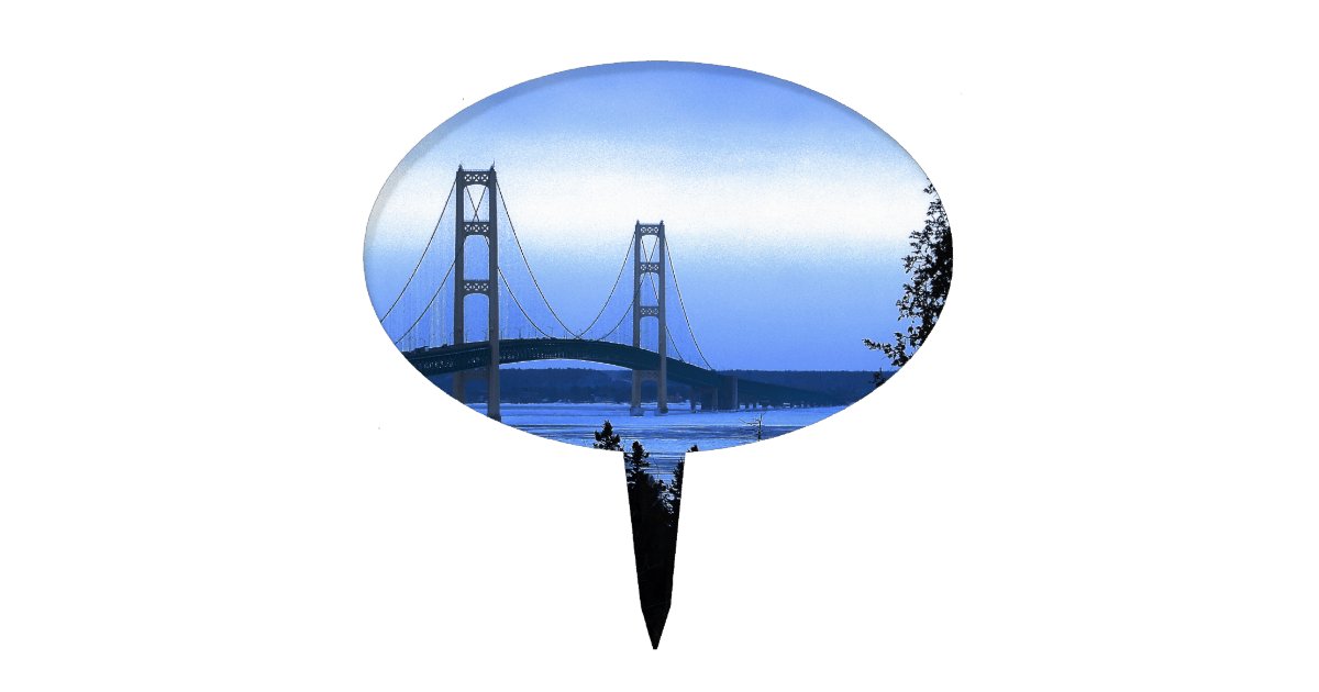 Mackinac Bridge Cake Topper | Zazzle