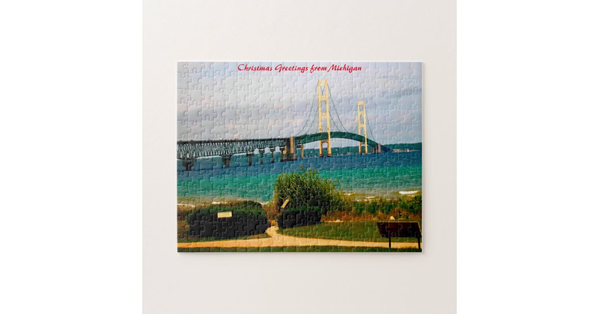 Mackinac Bridge Michigan. Jigsaw Puzzle | Zazzle