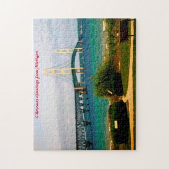 Mackinac Bridge Michigan. Jigsaw Puzzle | Zazzle