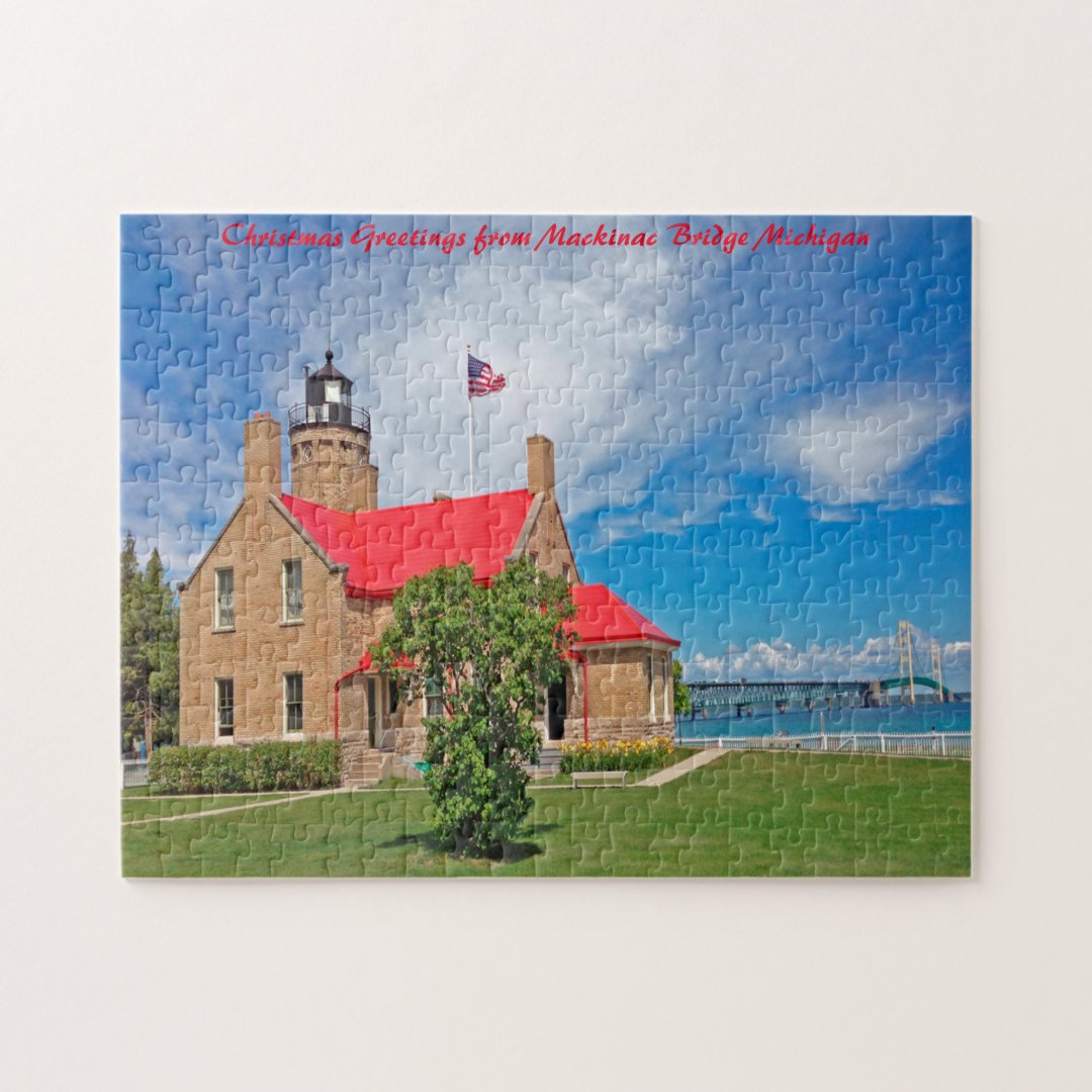 Mackinac Bridge Michigan. Jigsaw Puzzle | Zazzle