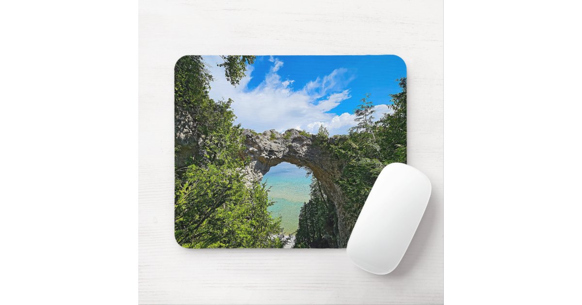 Mackinac Island Arch Rock Mouse Pad | Zazzle