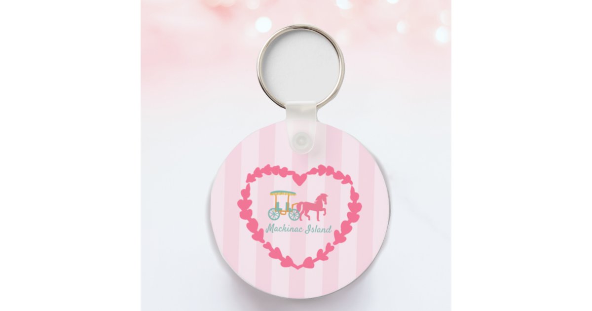 Mackinac Island Horse Drawn Carriage Keychain | Zazzle