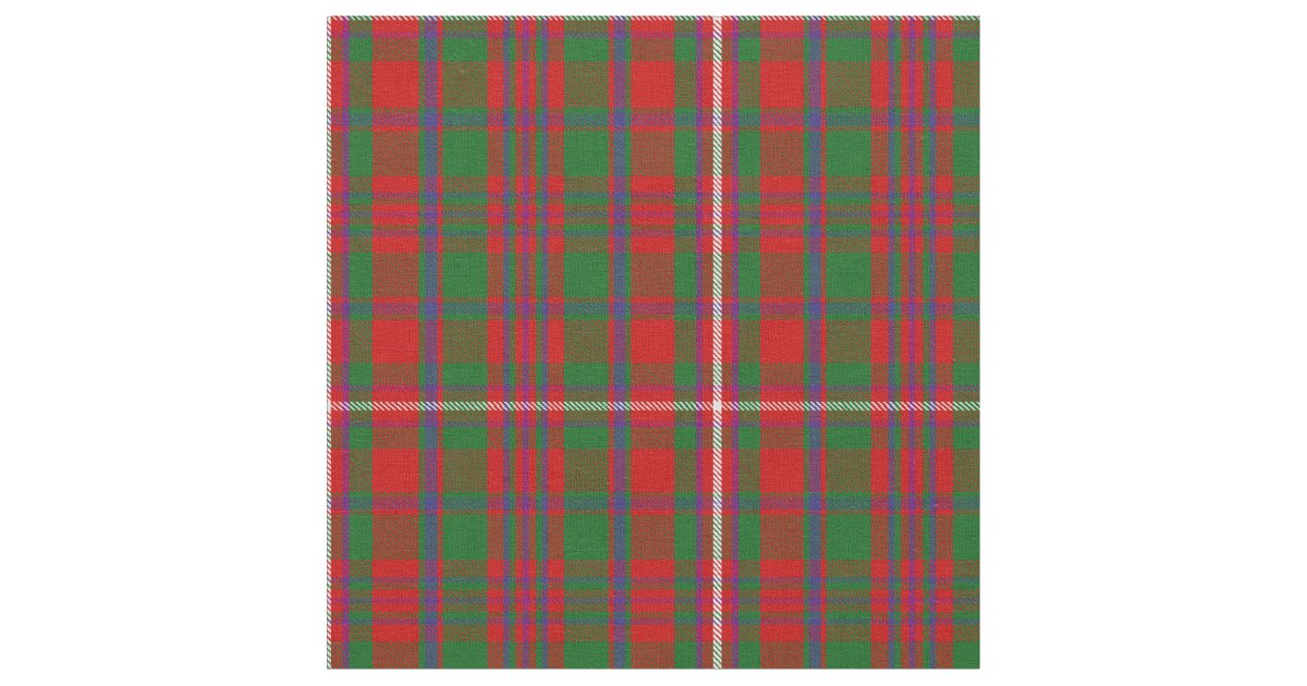 MacKinnon Tartan Print Fabric | Zazzle