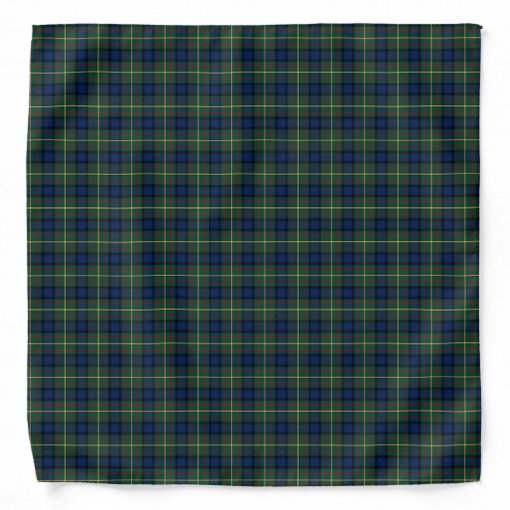 MacLaren Clan Blue and Green Scottish Tartan Bandana | Zazzle
