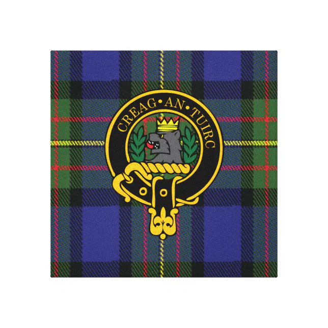 Maclaren Scottish Crest and Tartan Canvas print | Zazzle