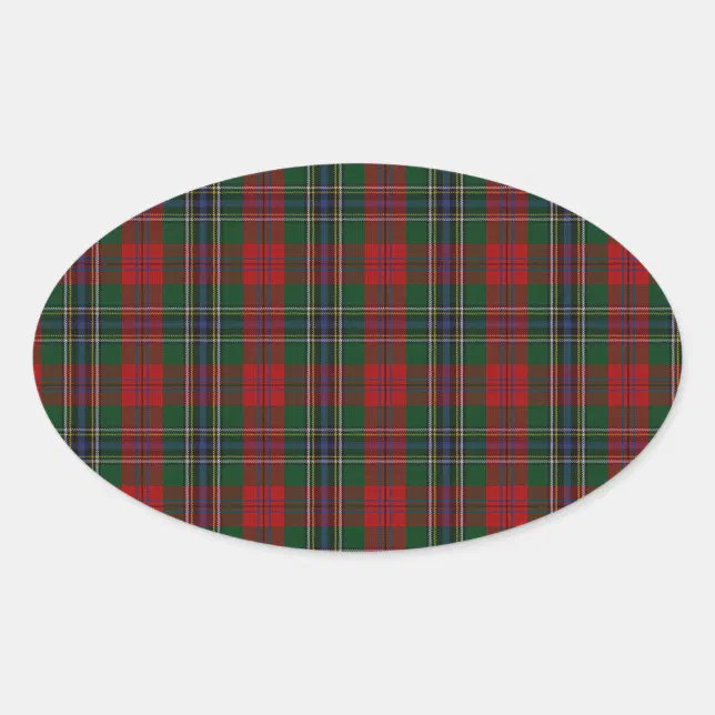 MacLean / McLean Clan Family Tartan Oval Sticker | Zazzle