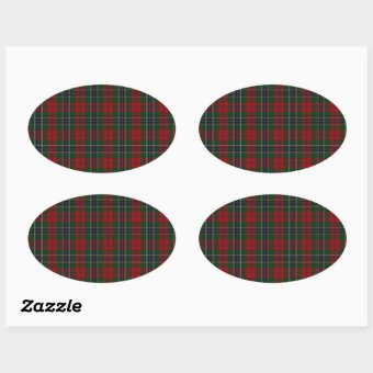 MacLean / McLean Clan Family Tartan Oval Sticker | Zazzle